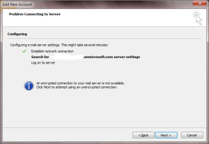 An encrypted connection to your mail server is not available | Cloud ...